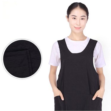 Salon Hair Stylist Apron With Pockets Professional Black Hairdresser ...