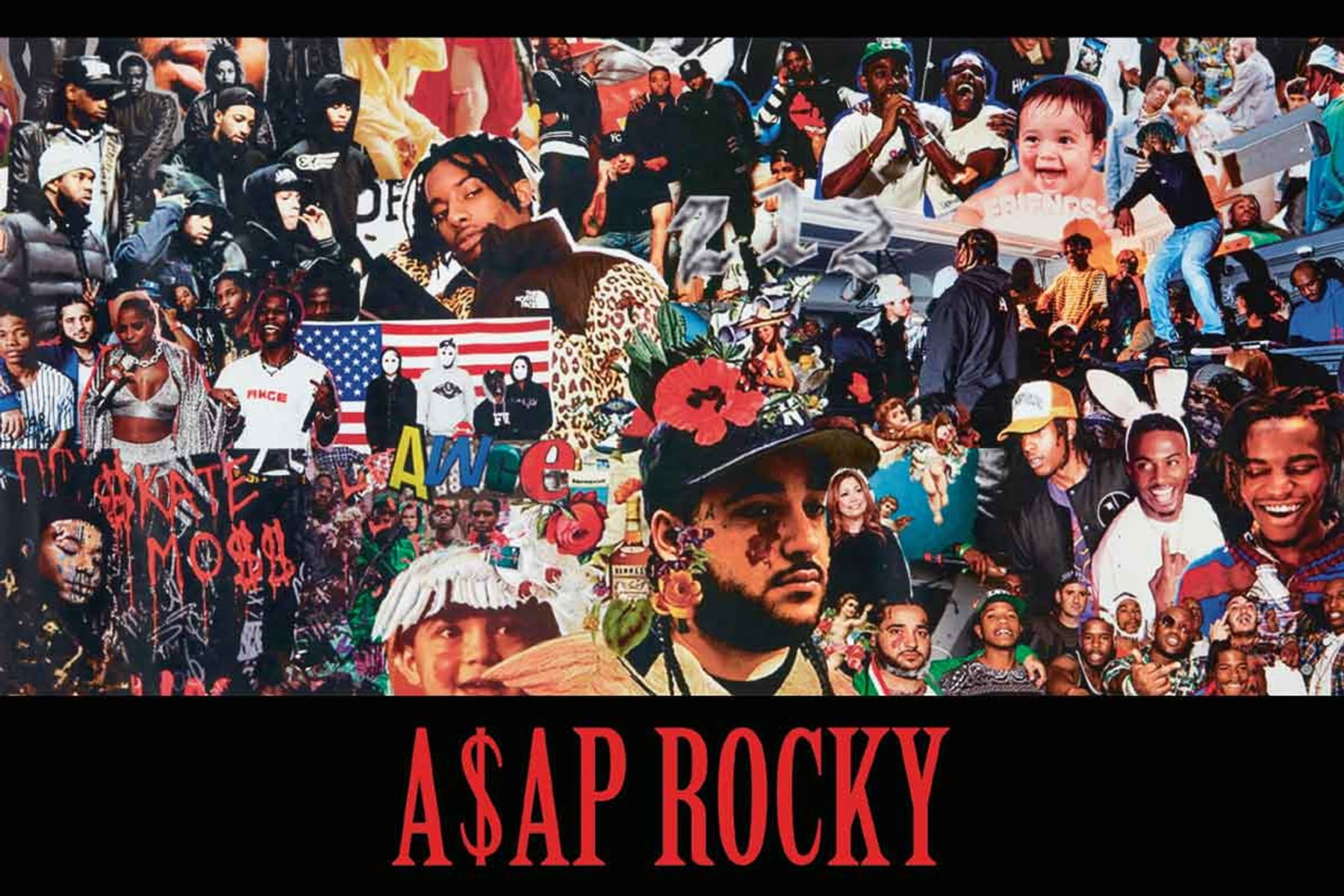 ASAP Mob Rocky Collage 36x24 Music Art Print Poster - Walmart.com