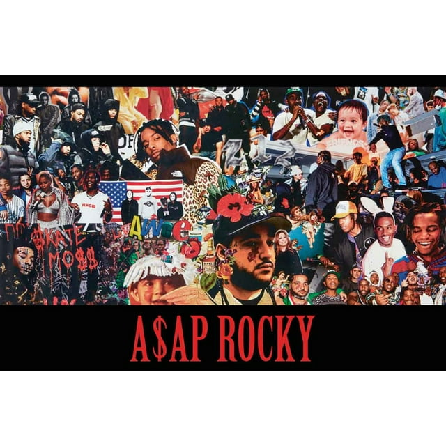 ASAP Mob Rocky Collage 36x24 Music Art Print Poster - Walmart.com