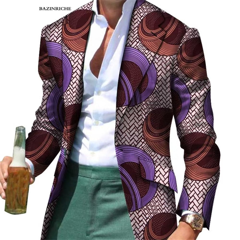 Fancy Suit Blazer Jackets Formal Coat Dashiki Party African Men Clothes ...
