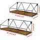 2 Pack Wall Shelf, Rustic Brown Floating Shlef for Kitchen Living Room ...