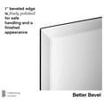 Better Bevel Frameless Rectangle Mirror, 24" x 36" Bathroom Wall Mirror ...