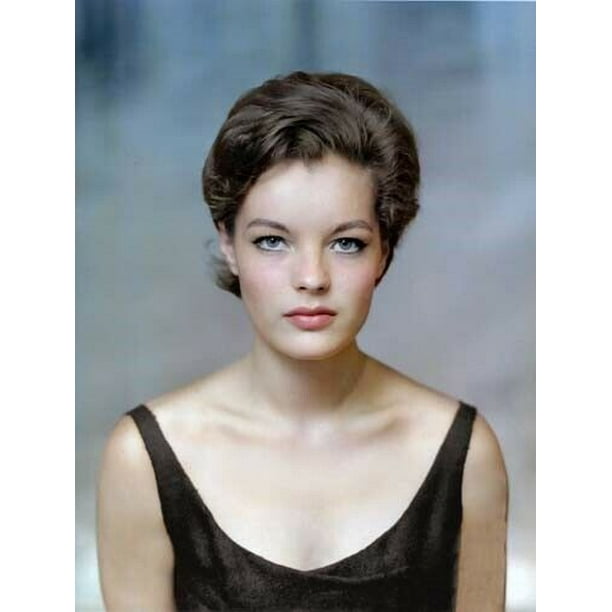 Romy Schneider beautiful young portrait in black dress early 1960's ...