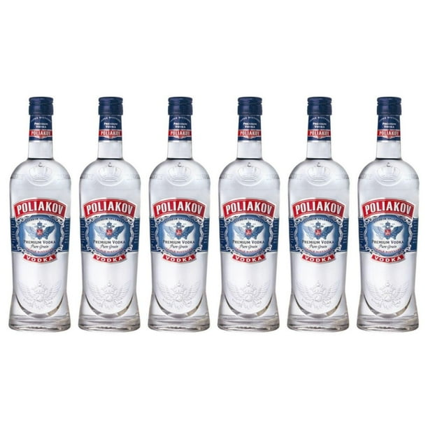 Pack de 6 Vodka Poliakov 1 L Poliakov 1 L | Bodega Aurrera en línea