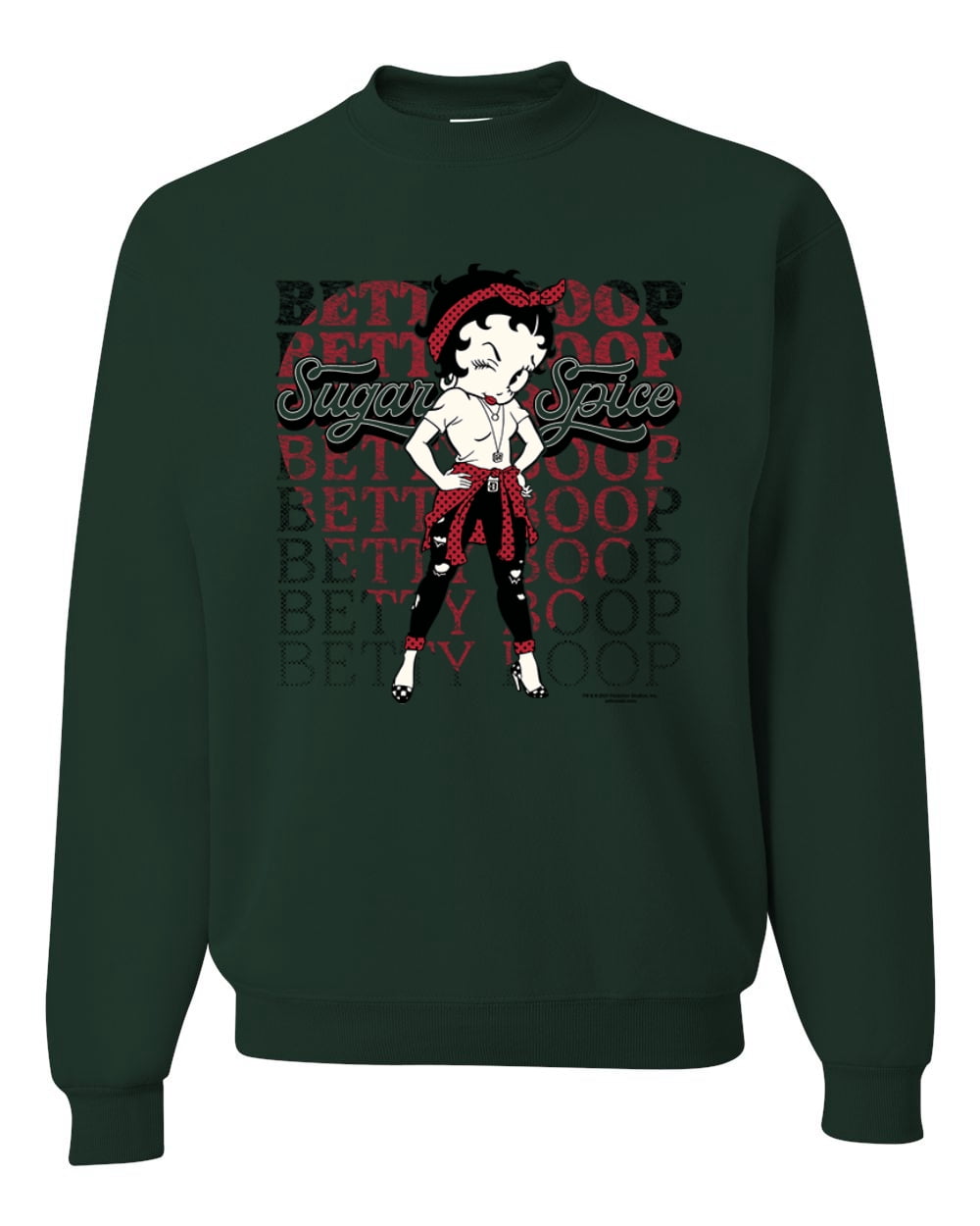 Wild Bobby, Betty Boop Sugar and Spice Wink Betty Boop Unisex Crewneck ...