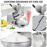 Electric Ice Crusher 380W,187 lbs/Hr,Broxin Stainless Steel Dual Ice ...