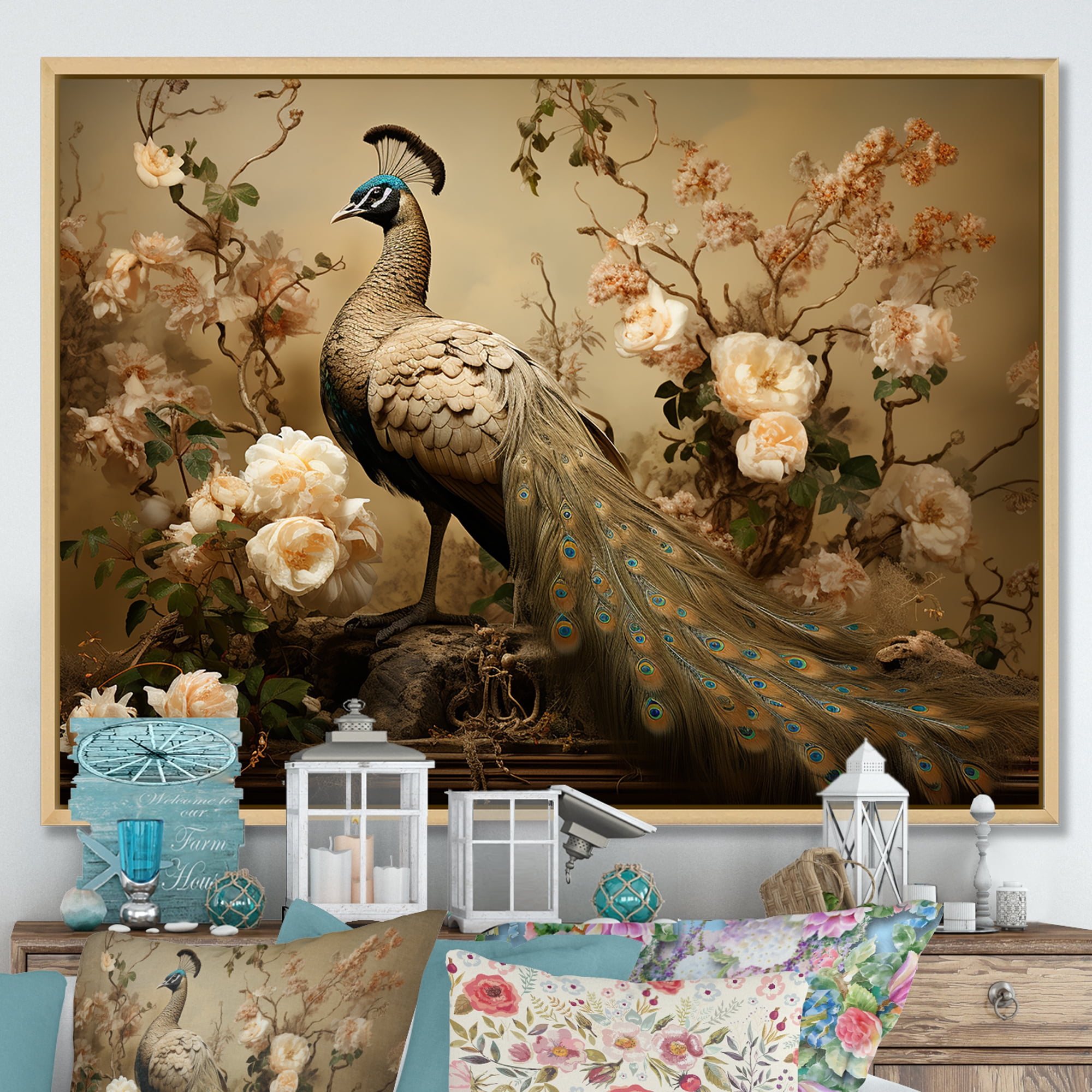 Click here for Designart Peacock Animal Framed Wall Art  Adornmen... prices