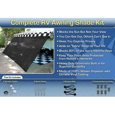 RV Awning Shade Net Motorhome Screen Net 10x18 (White) - Walmart.com