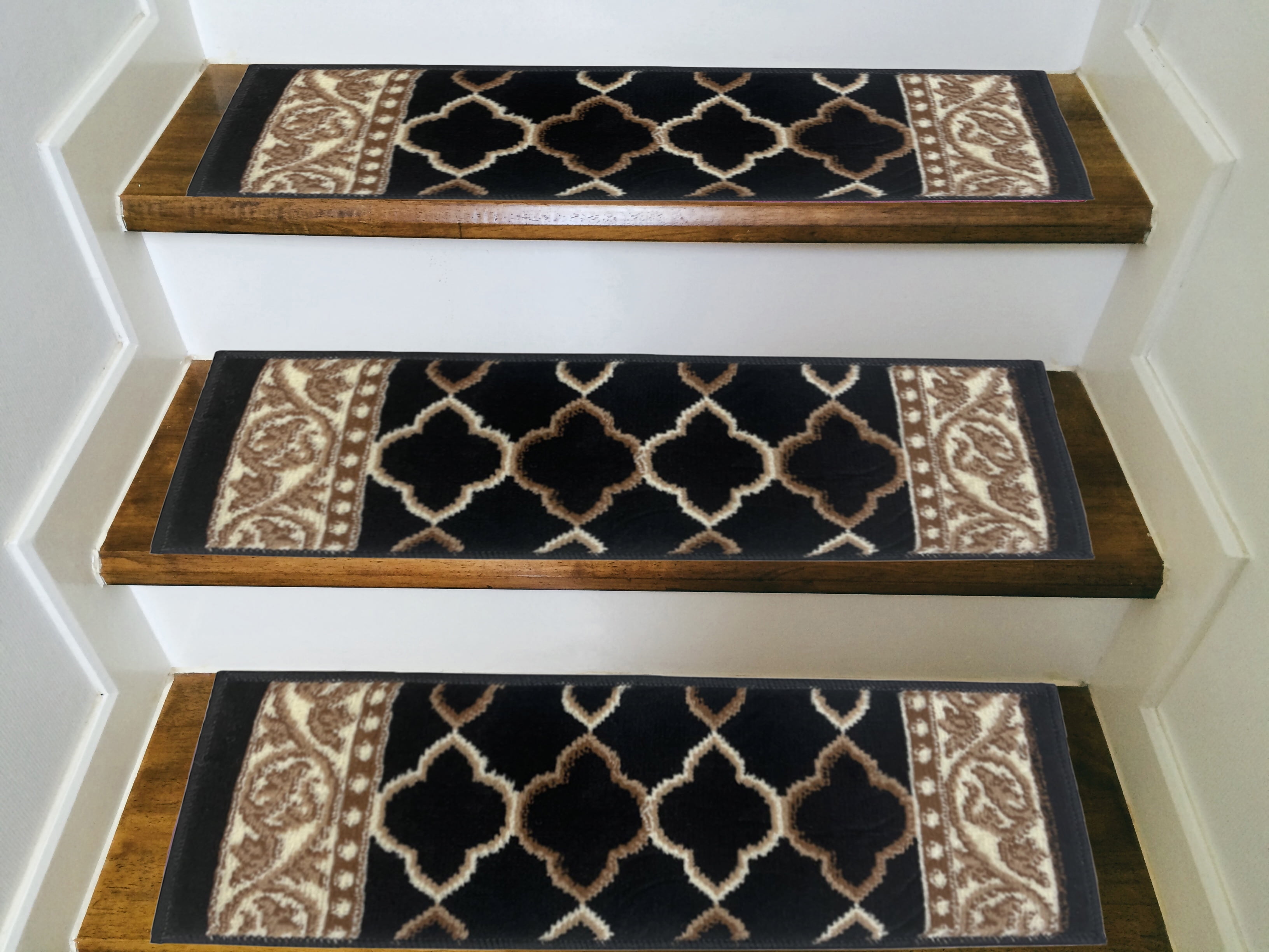 MSRUGS 7 pieces Stair Treads - Trellis Collection Contemporary Soft ...