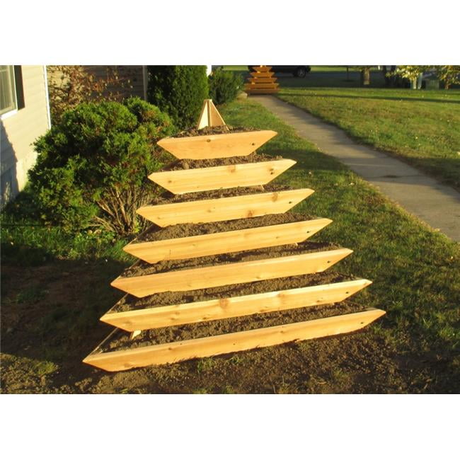 Smart Carts PYRAMID7 Infinite Cedar 7-Tier Trio Plant Pyramid - Walmart.com