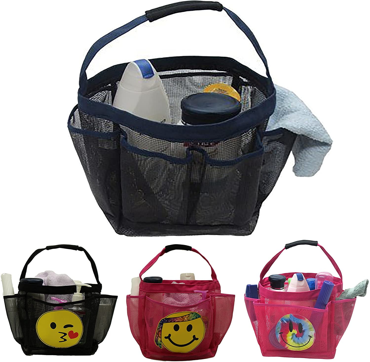 Gilbin Easy-Carry Mesh Toiletry and Shower Tote with 6 Storage ...