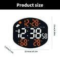 USB Alarm Clock Large LED Digital Wall Clock Remote Control Automatic Brightness Temperature ...