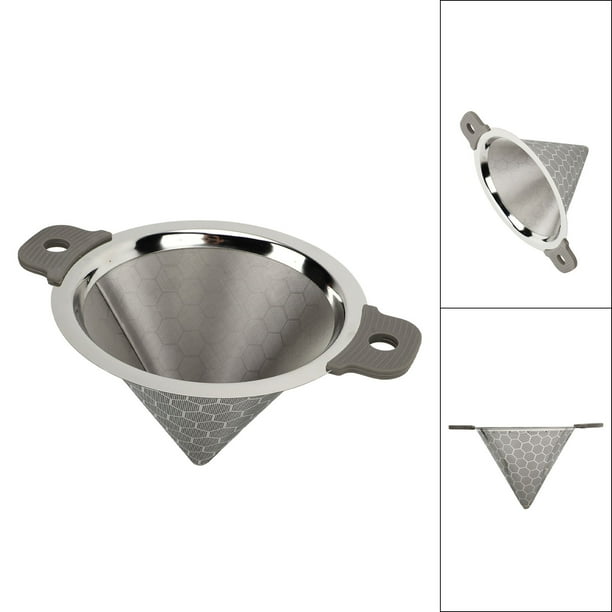 Cone Coffee Dripper, 150 Mesh Filter Screen Stainless Steel Cone Filter ...