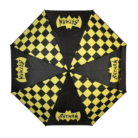 DC Comics Batman Compact Folding Umbrella Superhero Nylon GEO Pattern ...