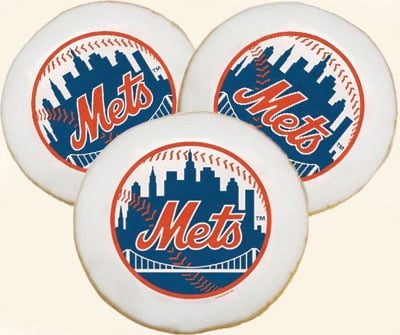 New York Mets Logo Cookies, Shortbread, 12 - USA Delivery - Walmart.com