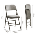VTOY Metal Folding Chairs with Padded Cushion and Back for Indoor ...