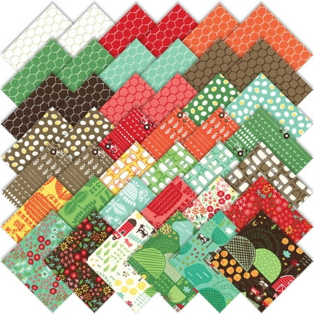 Moda Farm Fun Charm Pack by Stacy Iest Hsu, 42 5" Quilting Cotton ...