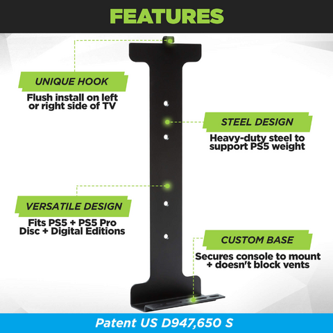 Ps5 Pro Controller Wall Mount For Ps5Disc And DigitalAll Metal Vertical ...