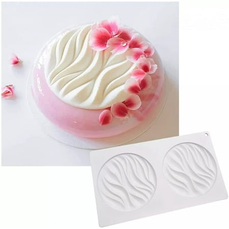 Lonbiaci Round Wave Silicone Mold Wave Shape Cake Decoration Mould ...