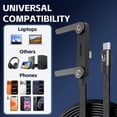 2-in-1 Foldable Kickstand Fast Charging Cable , T-Shaped Foldable ...