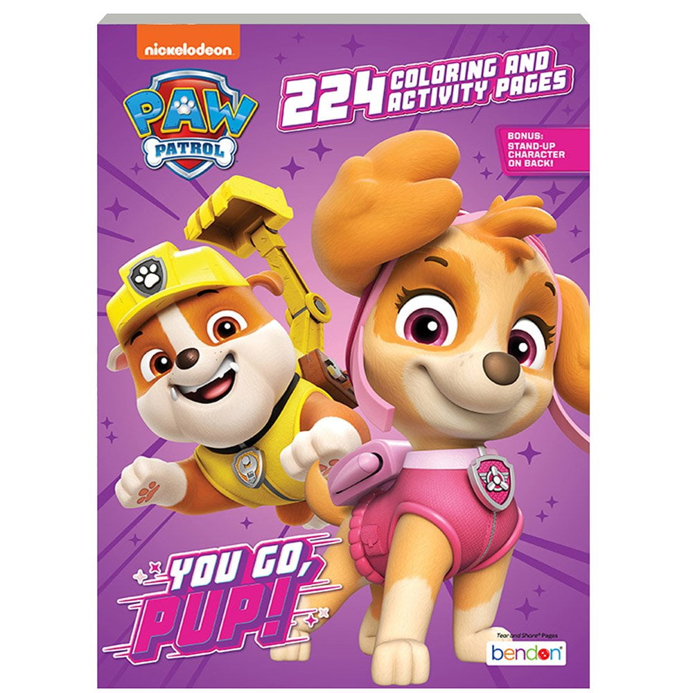 Paw Patrol 224 pg Coloring Book Plus Crayon - Walmart.com