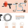 Drain Cleaner Auger, Drain Auger with Drill Adapter, 25 ft Flexible ...