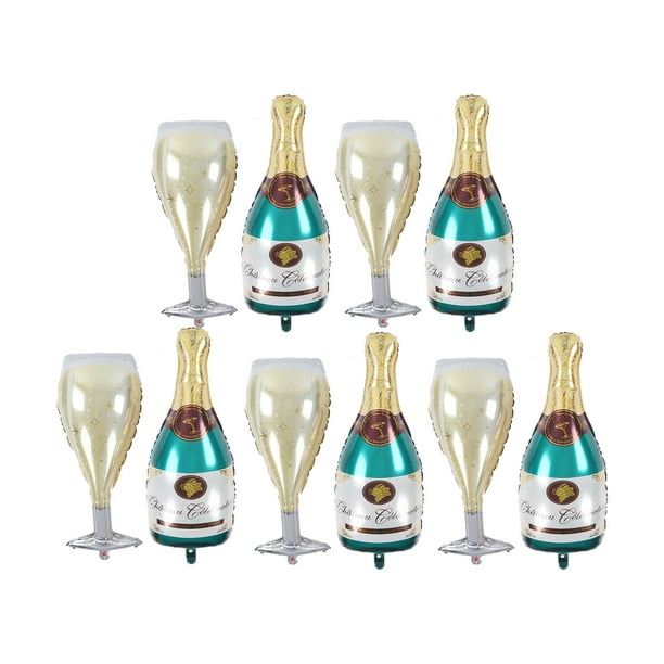 ANGGREK 5 Sets Beer Bottle Balloons Reusable Aluminum Foil Beer Balloon ...