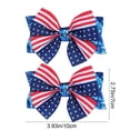 4th of July Glitter Hair Bows for Girls, Patriotic Sequin Hair Bow ...