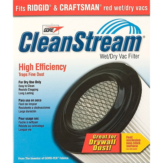 Shop Vac 903-61-00 Cleanstream High Efficiency Wet & Dry Vac Cartridge ...