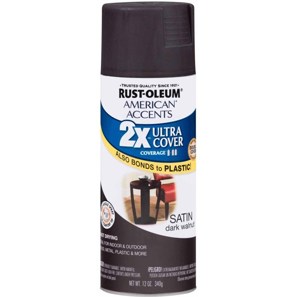 Rust-Oleum American Accents Ultra Cover 2X Satin Dark Walnut Spray ...