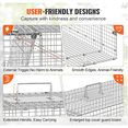 VEVOR Humane Live Animal Trap, Dimensions 50" x 20" x 26" Cage Trap ...