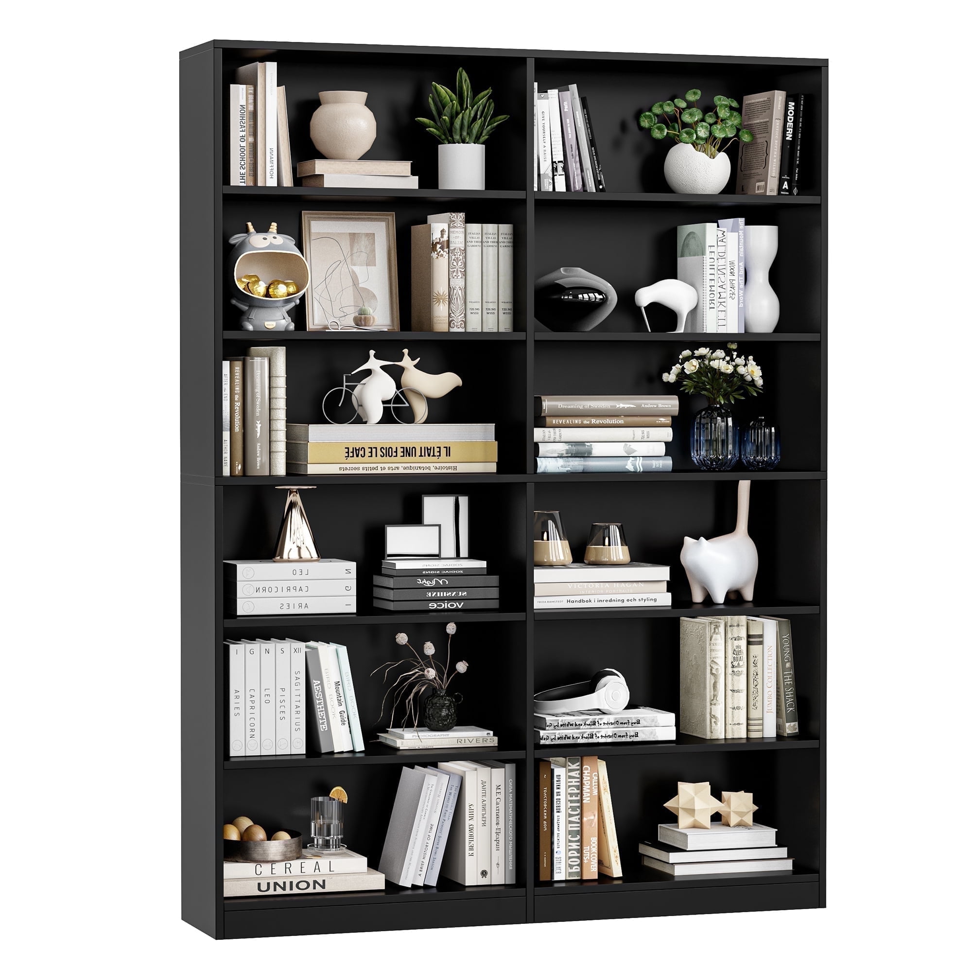 Click here for Homfa 74.3 Double Wide 6-Tier Bookcase  Extra Larg... prices