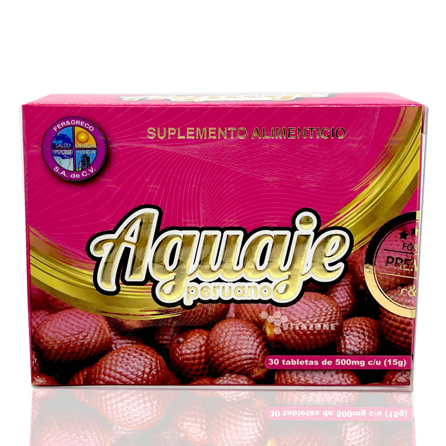 Aguaje Peruano 30 Tabletas Fer y Greco Colágeno Hidrolizado Semilla de ...