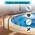 Kojem 3-Step Inground Pool Ladder, 304 Stainless Steel, Non-Slip Pedal ...