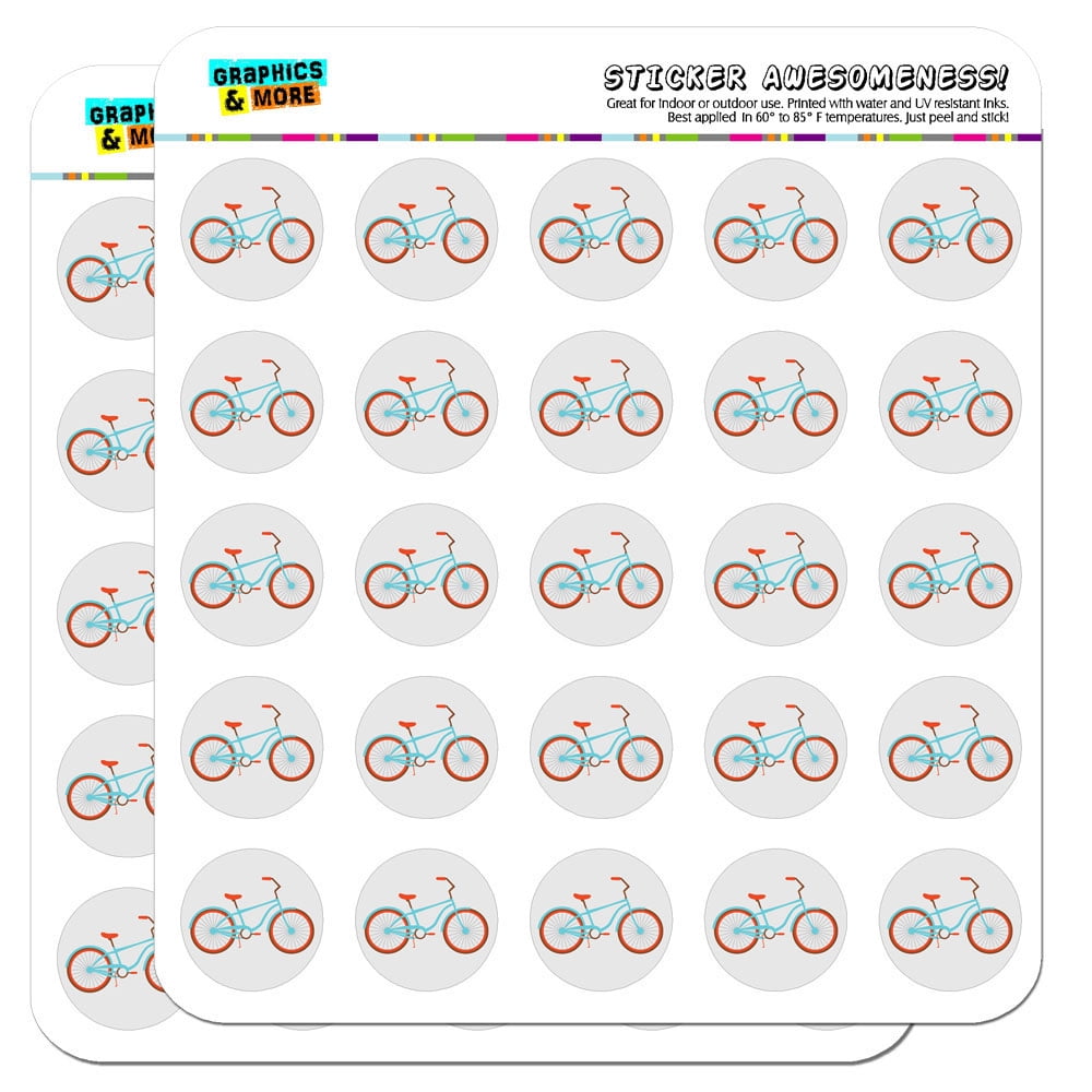 Bicycle Bike Cycling Cycle 1" Scrapbooking Crafting Stickers - Walmart.com