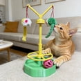 Cat Toy Set With Mouse Toy Bell Ball & Spinning Track Ball Interactive ...