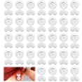 Earring Backs for Droopy Ears, 32 Pcs White Acrylic and Clear Silicone ...