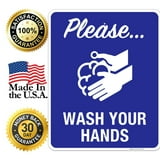 Hand Washing Sign, Please Wash Your Hands Sign, - Walmart.com
