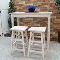 Carolina Classics Noah Pub Bar Table in Antique White - Walmart.com
