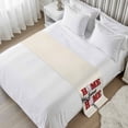 Baseball Sport Bed Runner King Size Home Sweet Beige Linen Texture ...