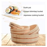 12 Sizes Japanese Wooden Hangiri Sushi Oke Rice Mixing Bowl Tub With ...