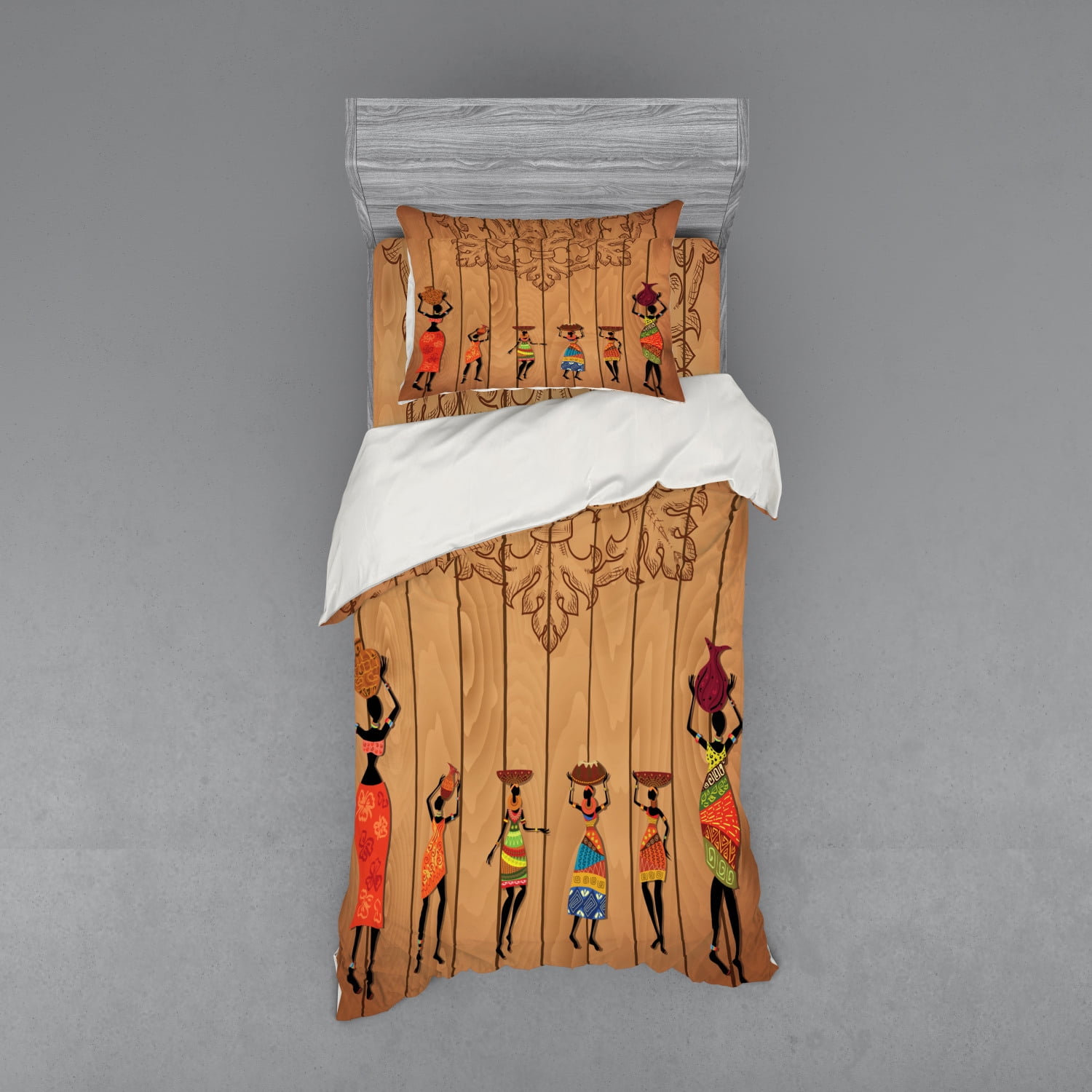 Ambesonne African Bedding Set 3 Pcs, Aboriginal Girls Art, Twin ...