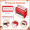 3 Pcs Rectangular Teacher Stamp Self Inking Includes Homework ...