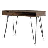 Novogratz Concord Computer Desk with Storage, Walnut - Walmart.com