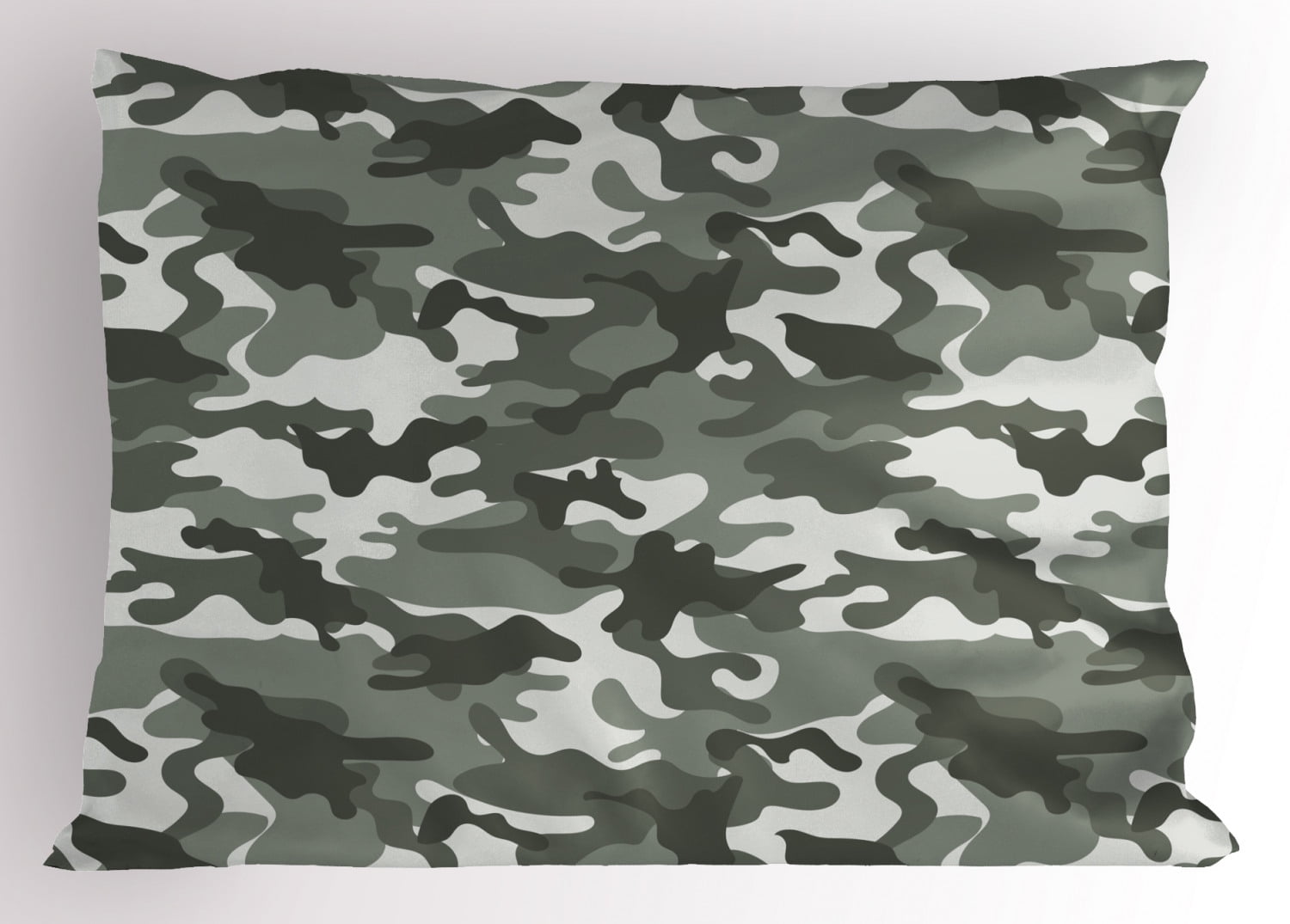 Camouflage Pillow Sham Monochrome Army Attire Pattern Camouflage inside ...