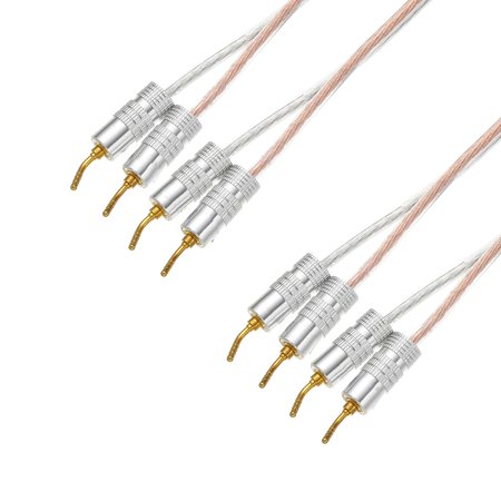 NA 1 Pair 2 Pin Type Plug to 2 Pin Type Plug Speaker Cable,Audiophile ...