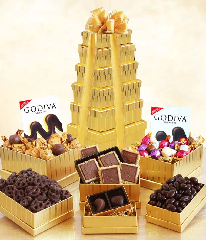 From You Flowers - Golden Godiva Chocolate Tower - Walmart.com