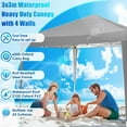 HOTEEL 10x10ft Popup Canopy Waterproof Canopy with 4 Sidewalls Outdoor ...