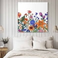 Canvas Print Wall Art Oil Paintings Colorful Flower Wildflowers Leaves ...