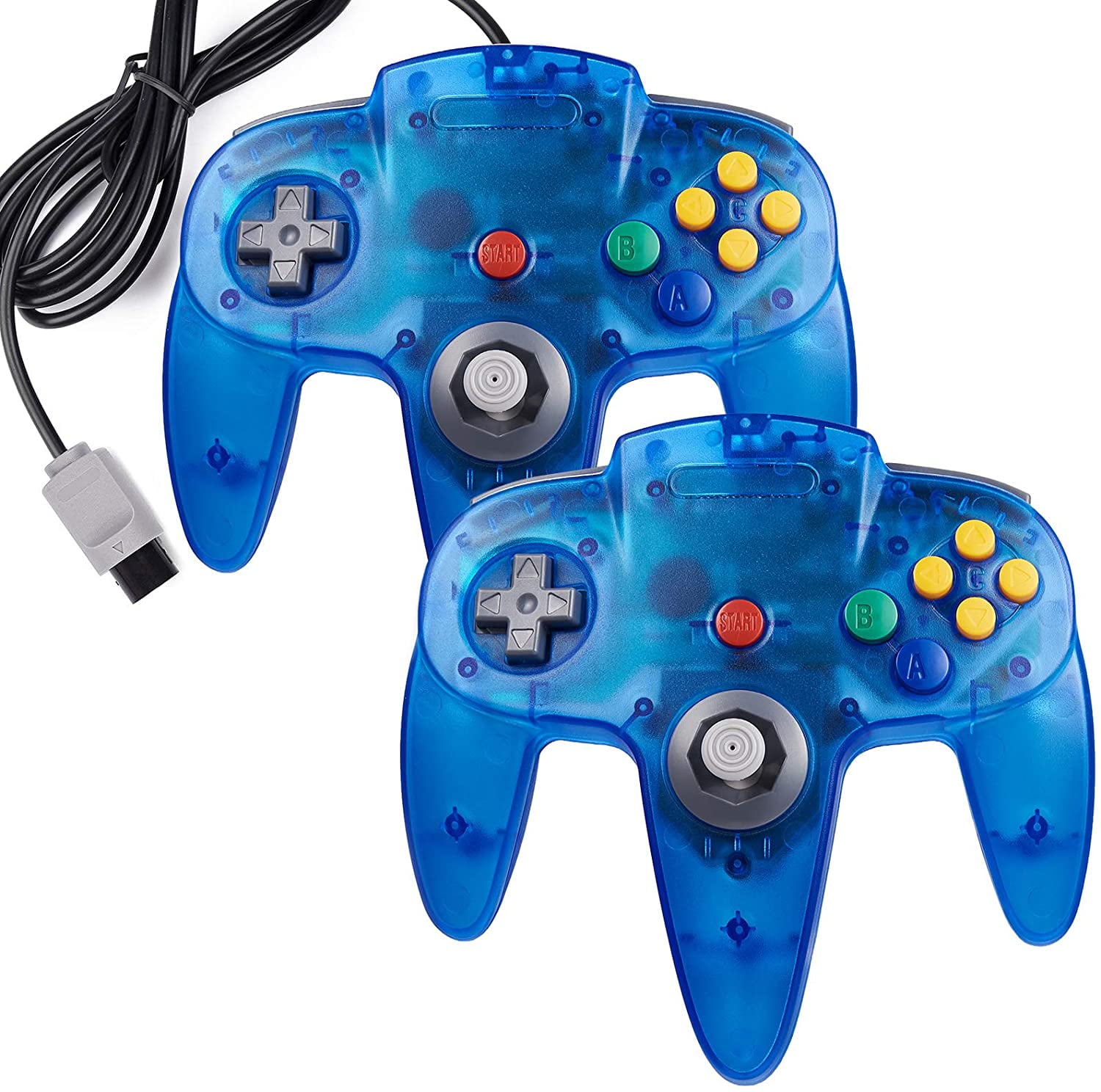 2 Pack Retro N64 Controller, kiwitatá Classic N64 Remote Wired Game Pad ...
